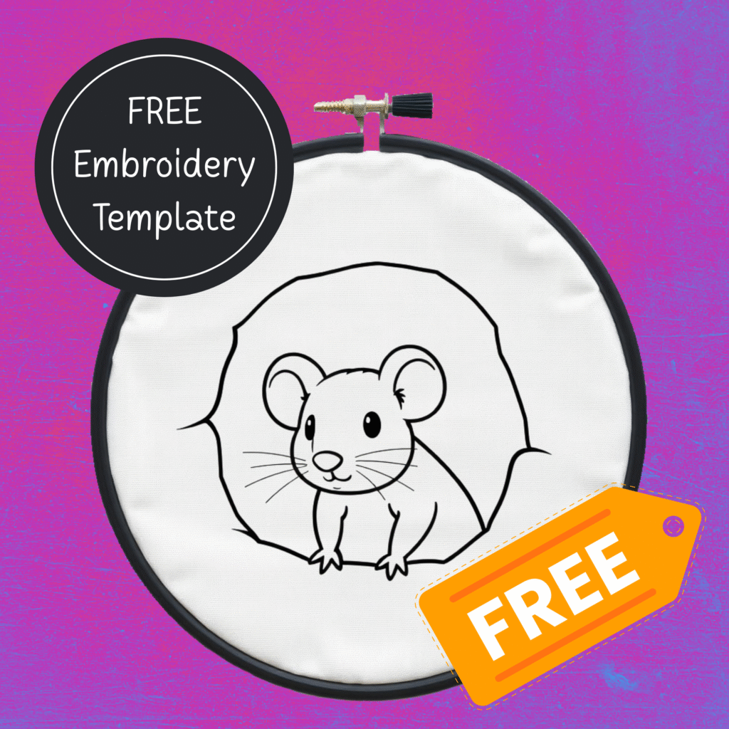 Grab 2 Free Hand Embroidery Patterns Featuring Adorable Mice! - Nana ...
